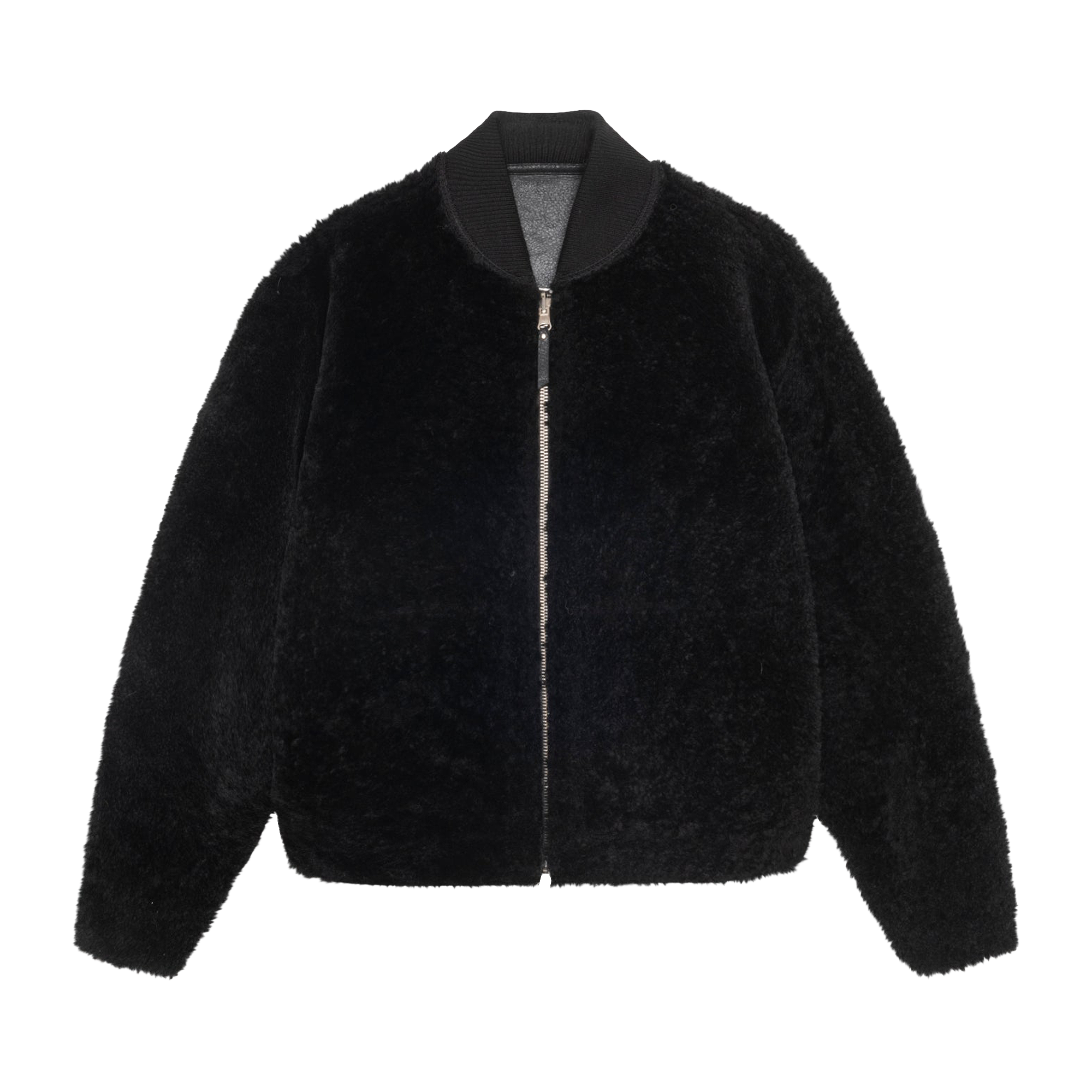 StÜssy Shearling Reversible Bomber - Black | Editorialist