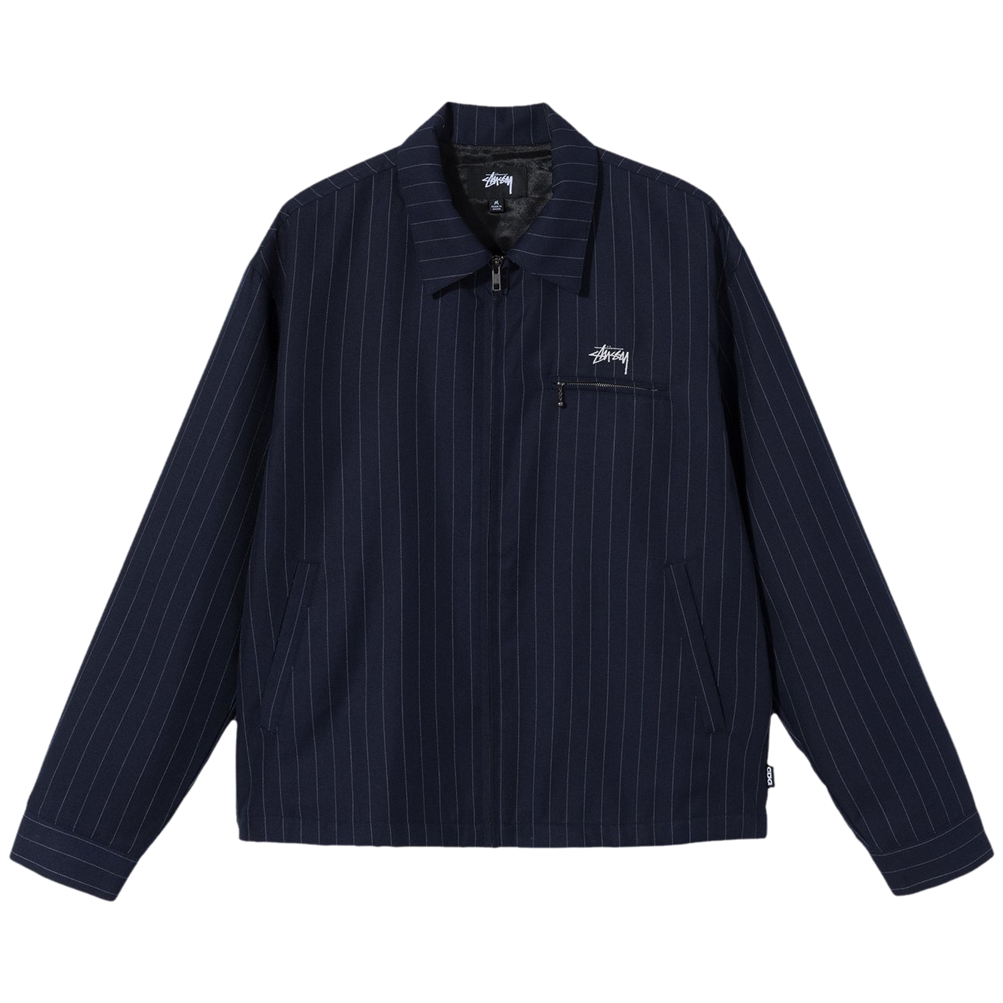 StüSsy X Comme Des GarçOns Pin Striped Bing Jacket - Blue 