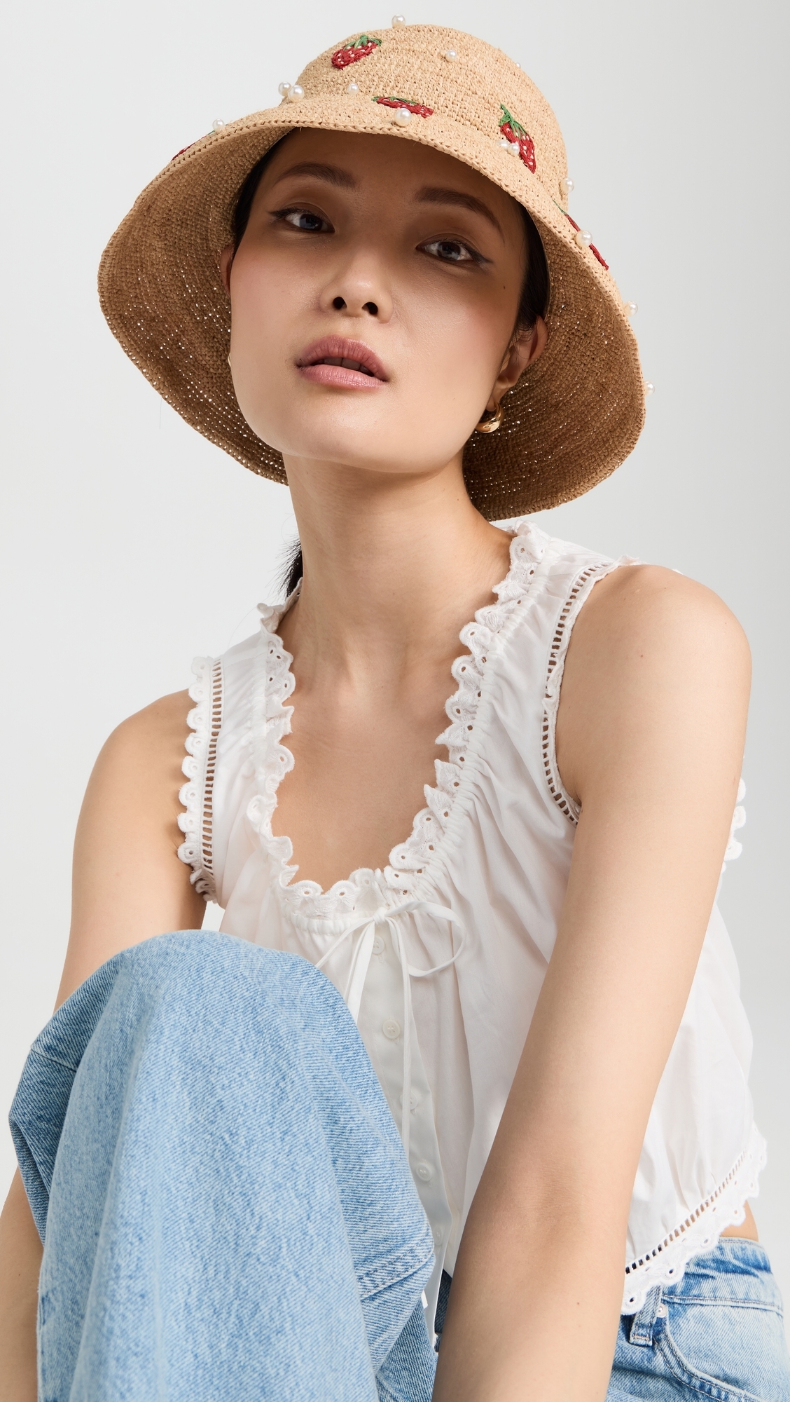 ?? NEW WITH TAGS Lele Sadoughi Pastel Raffia Woven Hat ?? Lele Sadoughi Sedona Wooden Drop Raffia Hat | Shopbop main image 4