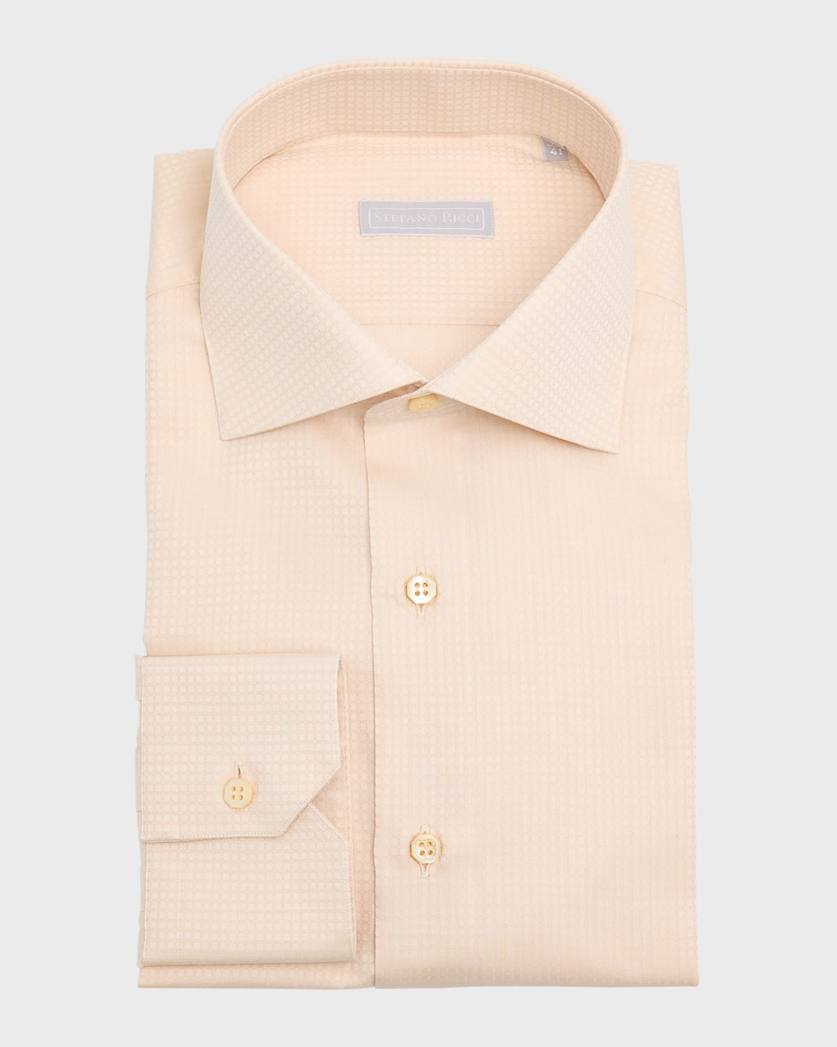 Stefano Ricci Tonal Check Dress Shirt In Beige - 30% Off | Editorialist Stefano Ricci Tonal Check Dress Shirt In Beige - 30% Off | Editorialist