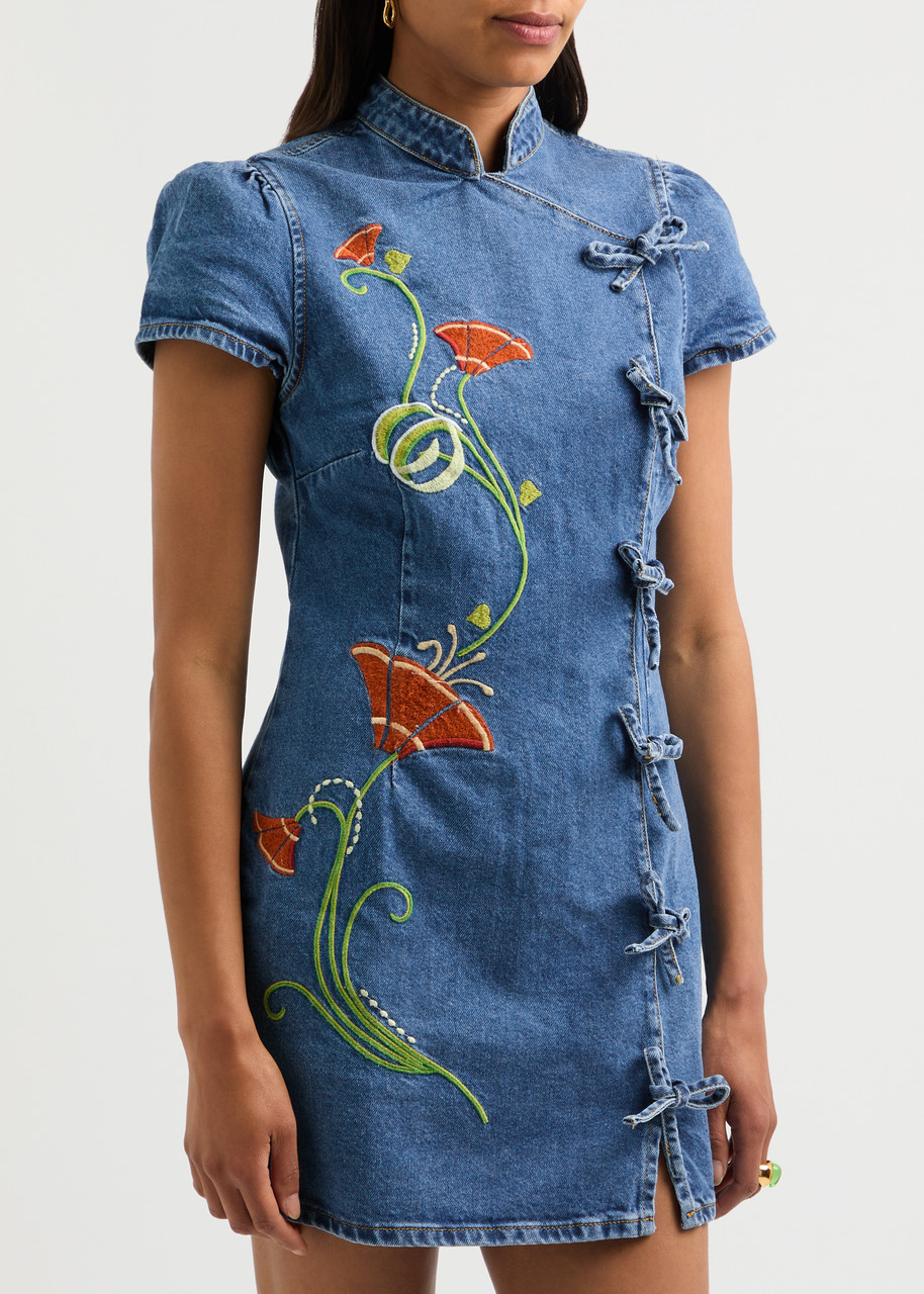 harlow embroidered mini dress harlow mini dress – somewear in between