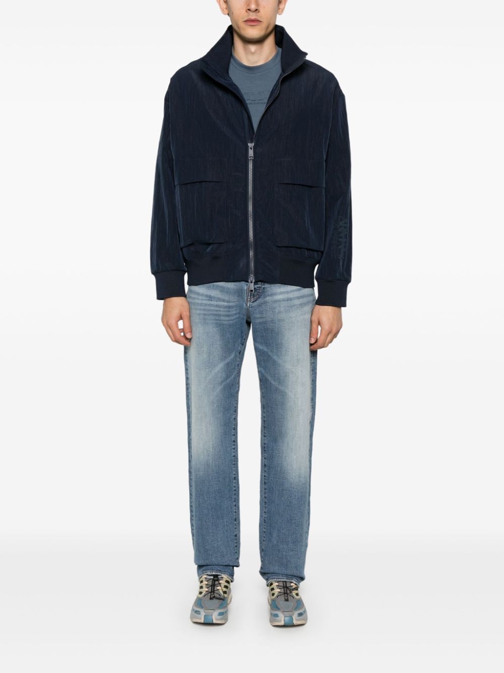 ARMANI EXCHANGE Armani Exchange Textured Zipped Jacket