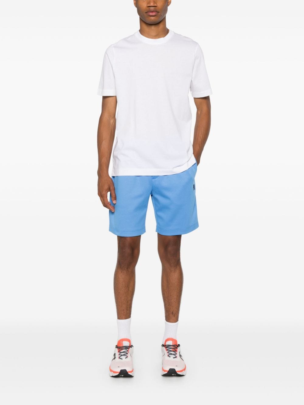 TOMMY HILFIGER logo-embroidered cotton t-shirt