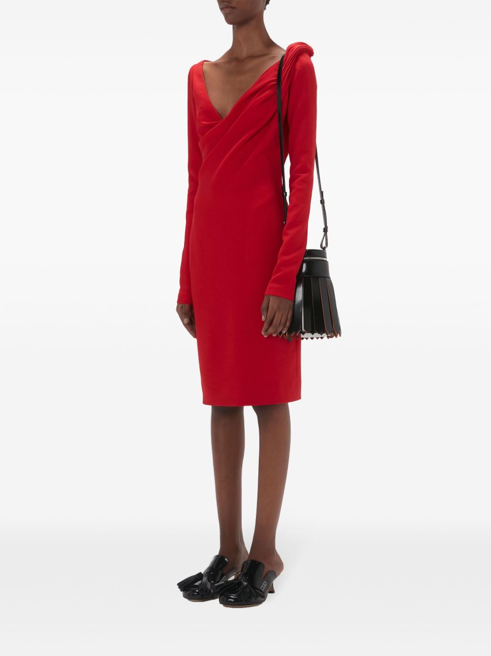 JW ANDERSON JW Anderson V-Neck Midi Dress