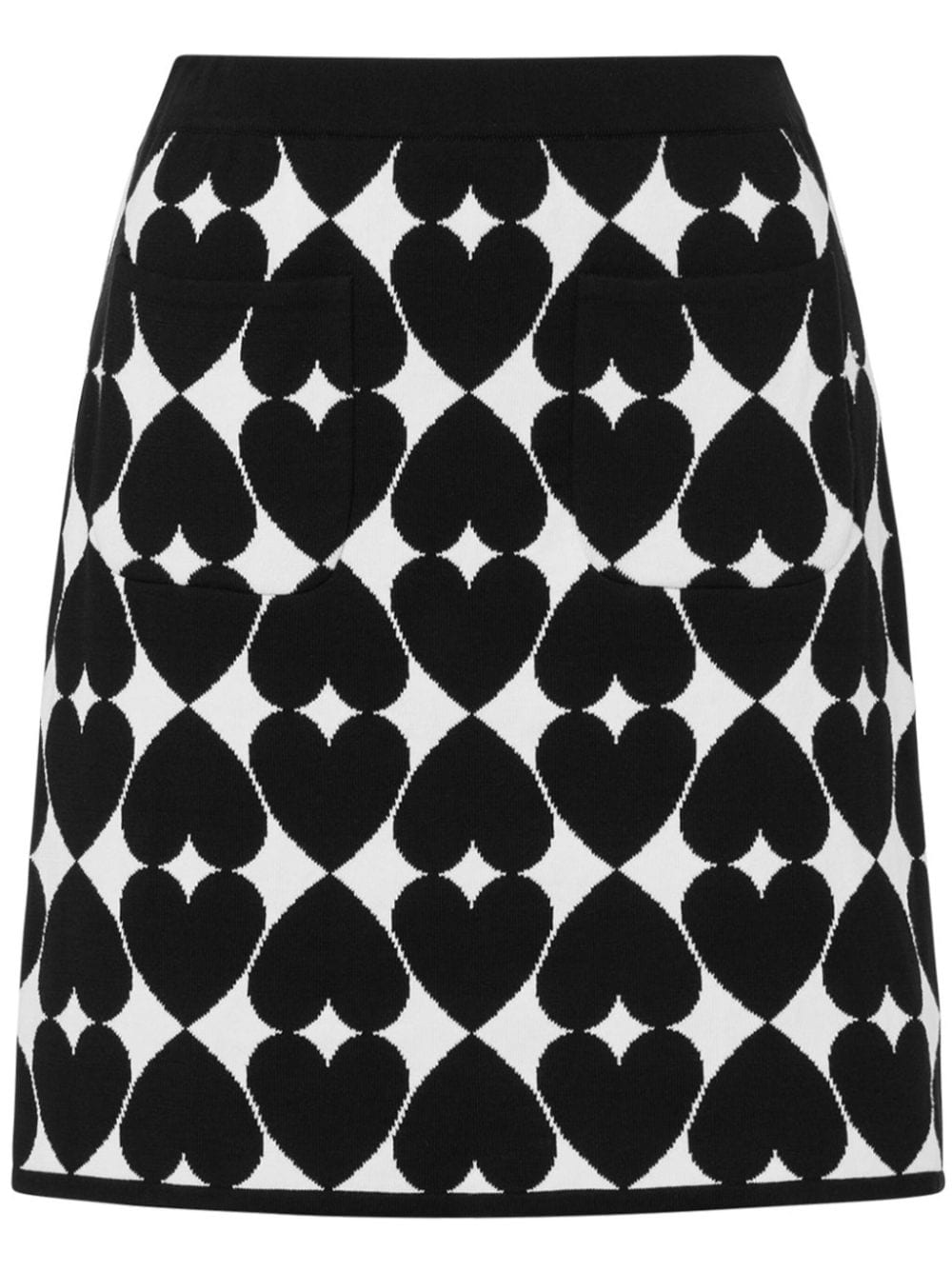 MOSCHINO Intarsia-Knit Cotton Skirt