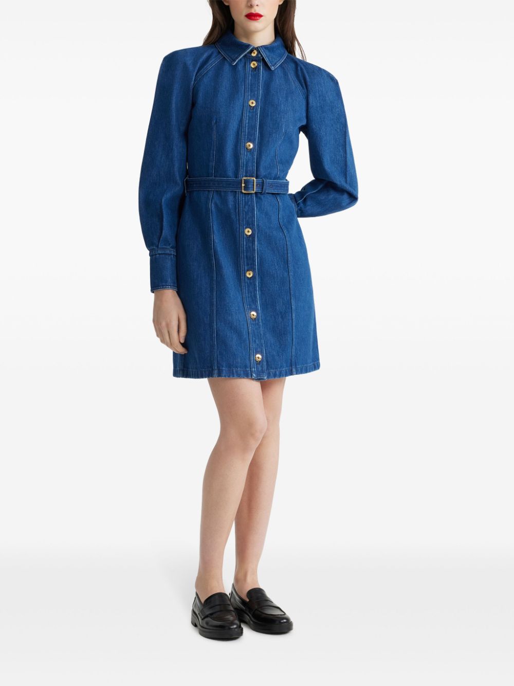 PATOU Patou Denim Mini Shirt Dress