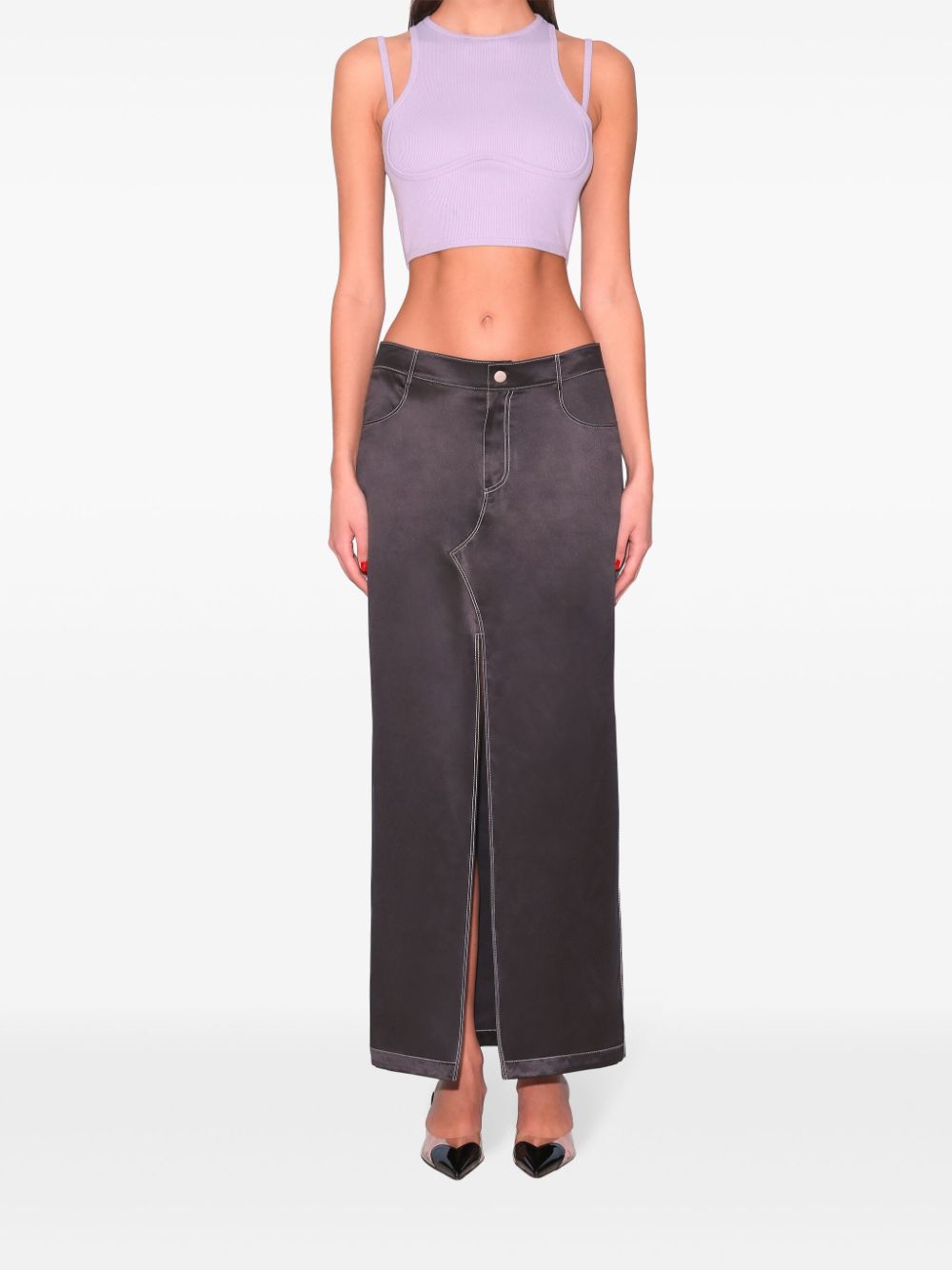 FLEUR DU MAL Fleur Du Mal Silk Maxi Skirt
