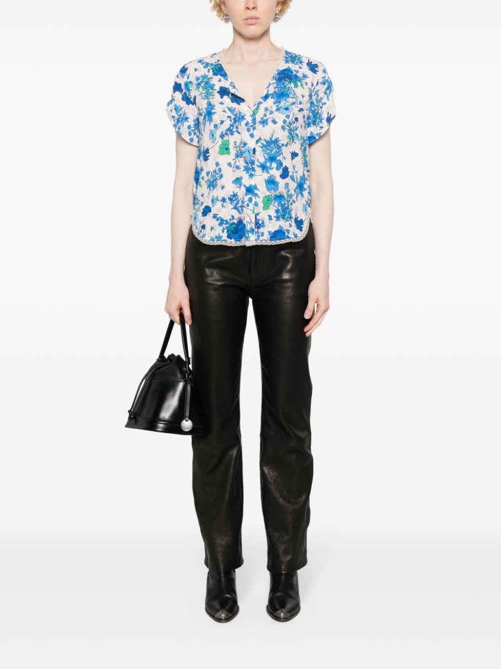 ZADIG&VOLTAIRE Tiffiny Floral-Print Crepe Blouse