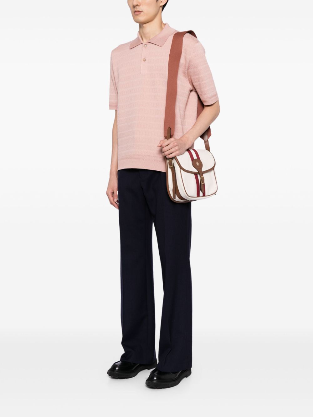 BALLY Bally Two-Stripe Detail Flap Messenger Bag