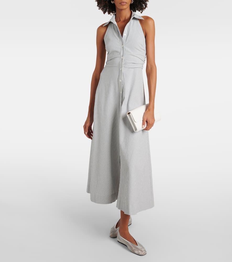 Veronica Beard Mackey Striped Cotton Maxi Dress - Blue - 50% Off |  Editorialist