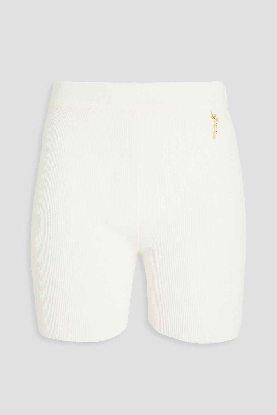 JACQUEMUS Pralù Ribbed-Knit Embellished Shorts