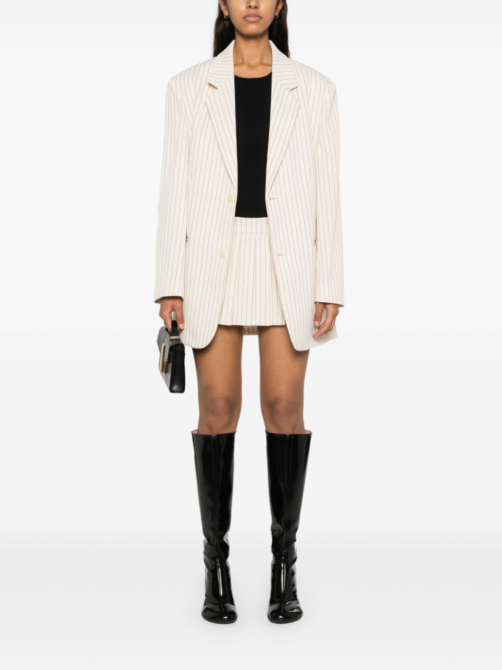 THE FRANKIE SHOP The Frankie Shop Blake Pinstripe Pleated Miniskirt