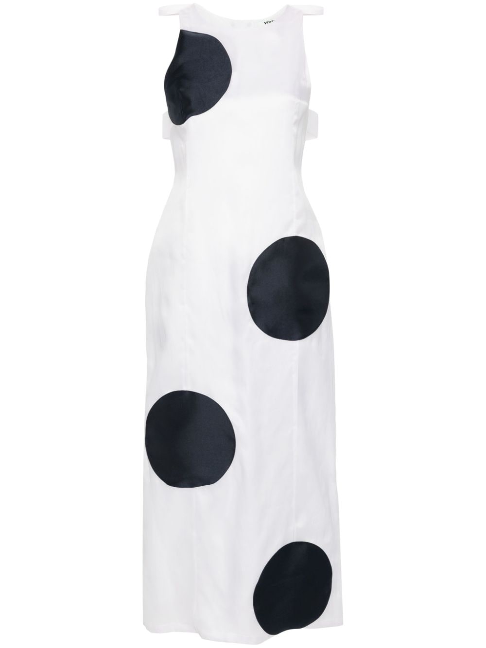 ROTATE BY BIRGER CHRISTENSEN ROTATE BIRGER CHRISTENSEN Polka Dot Strapless Midi Dress