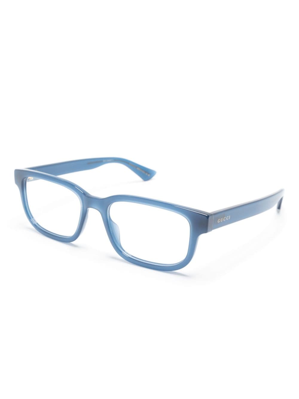 Gucci Rectangle-frame Eyeglasses - Blue | Editorialist display picture 1