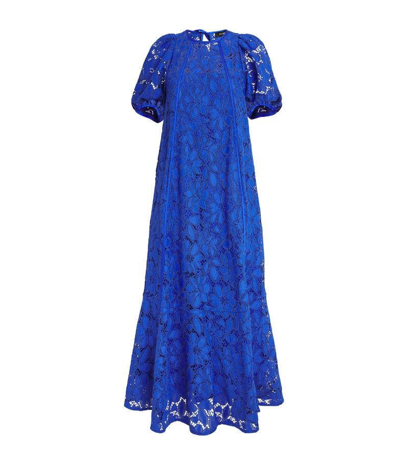 Me+Em Guipure Lace Maxi Dress - Blue | Editorialist
