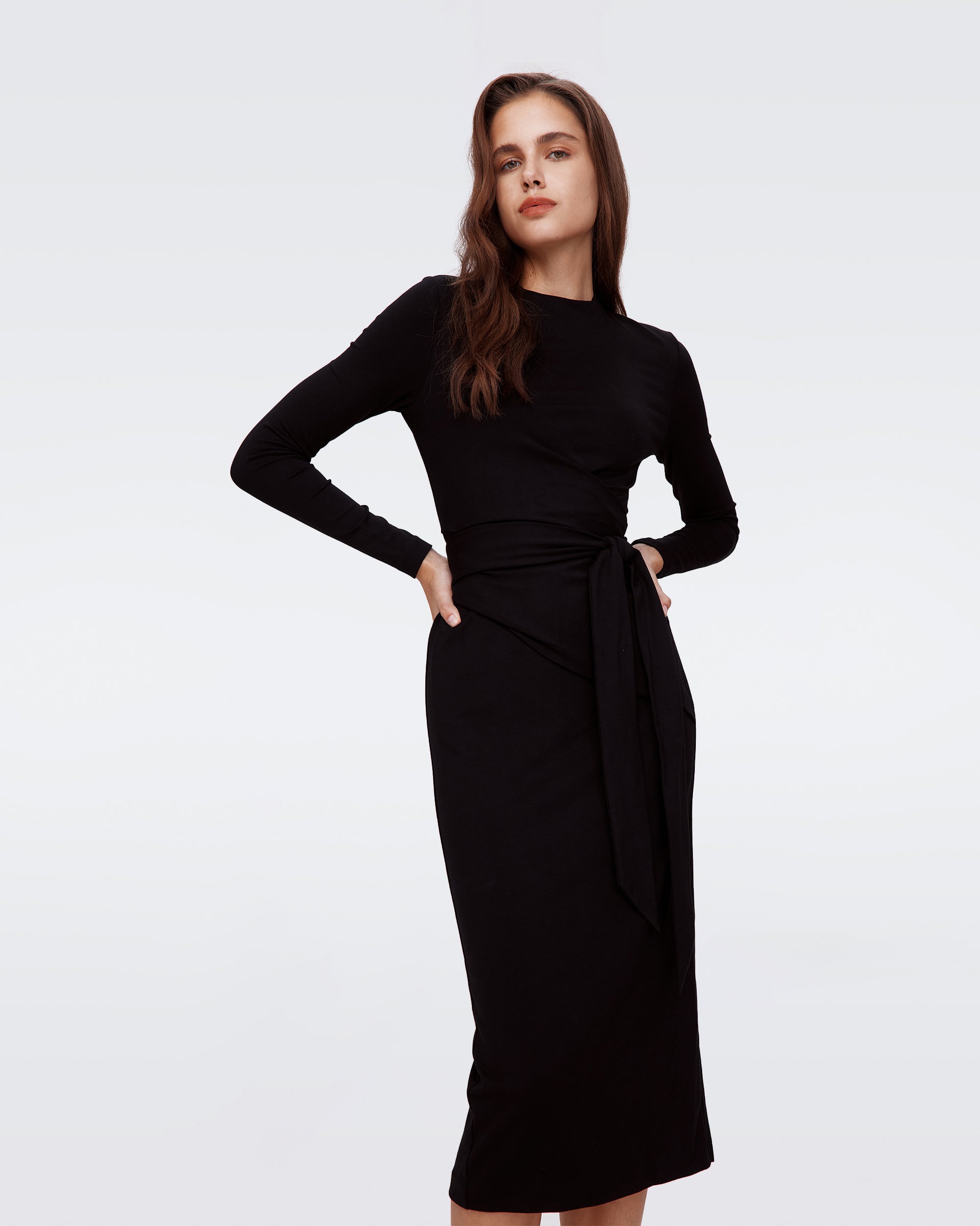 Diane Von Furstenberg Finan Wrap Dress In Black - 60% Off | Editorialist