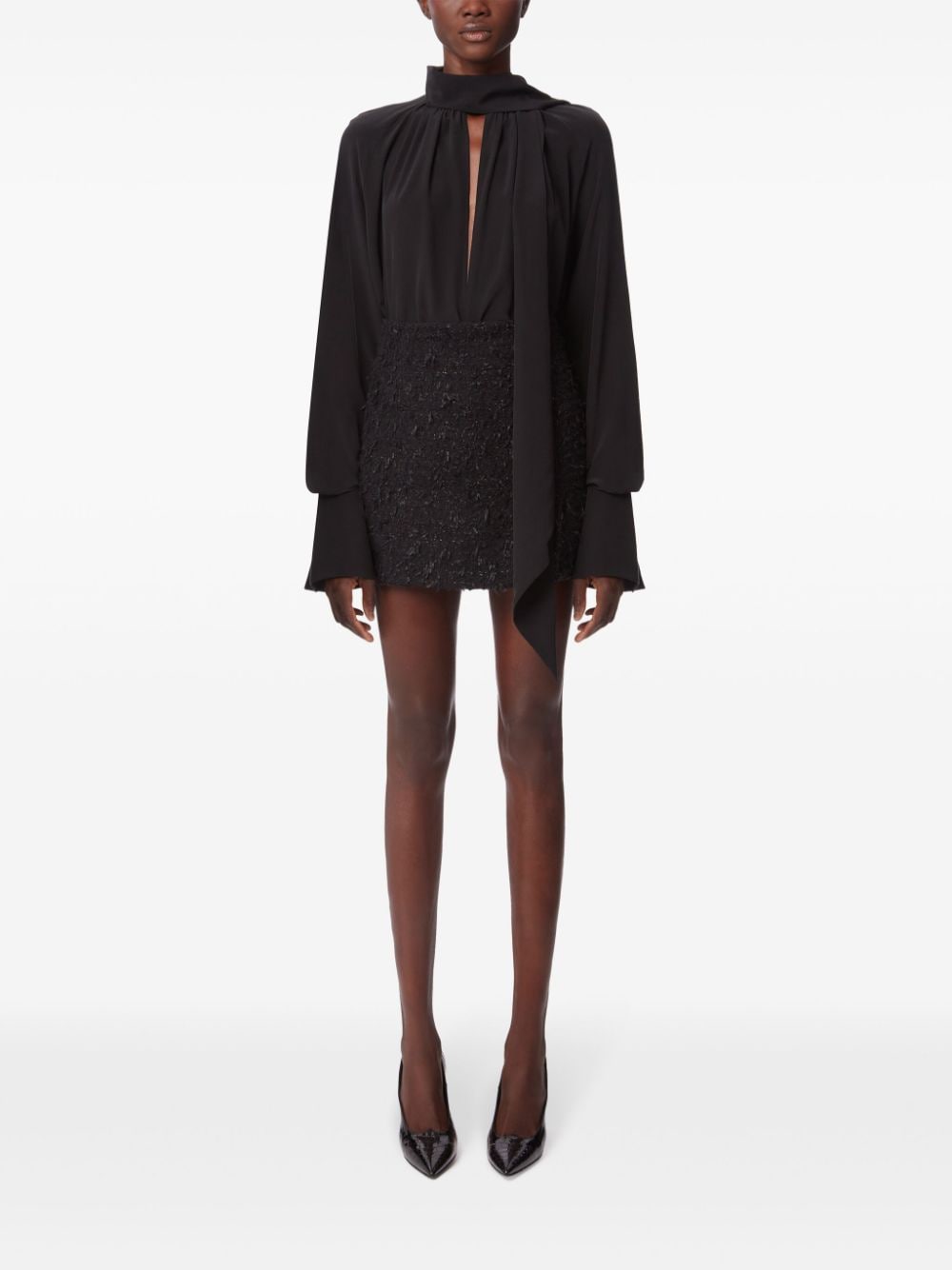 NINA RICCI Nina Ricci Frayed Tweed Mini Skirt