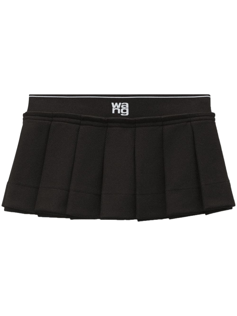 Alexander Wang Logo-Waistband Pleated Mini Skirt In Black - 58