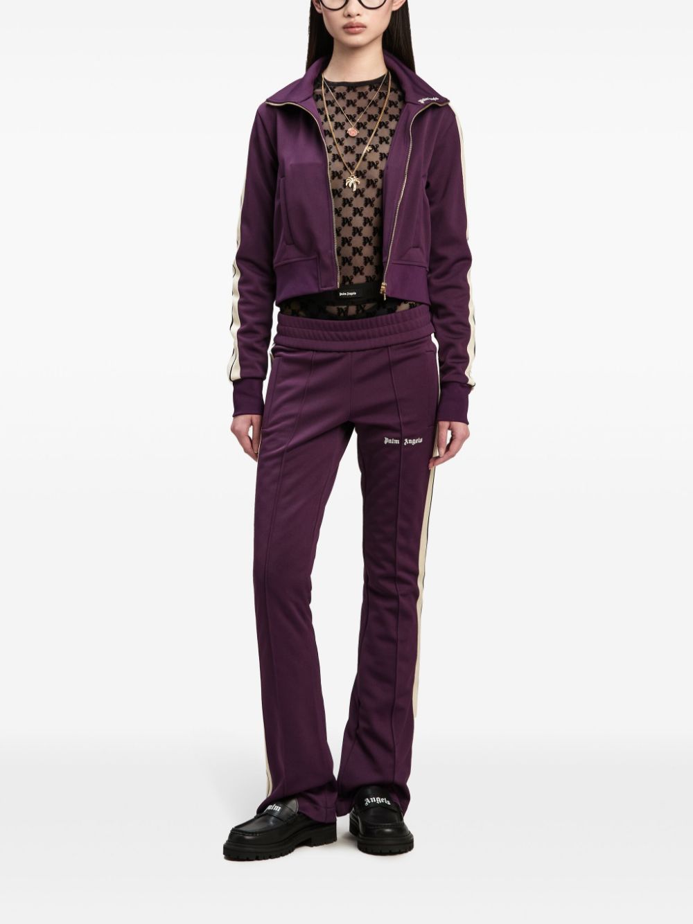PALM ANGELS Palm Angels Logo-Embroidered Cropped Jacket