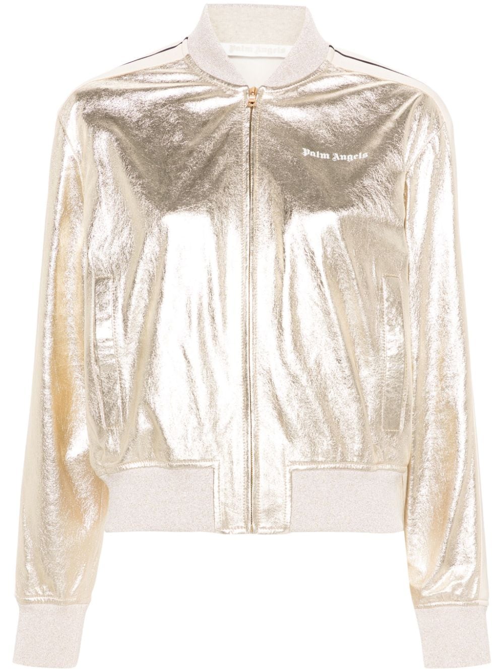 PALM ANGELS Palm Angels Leather Bomber Jacket