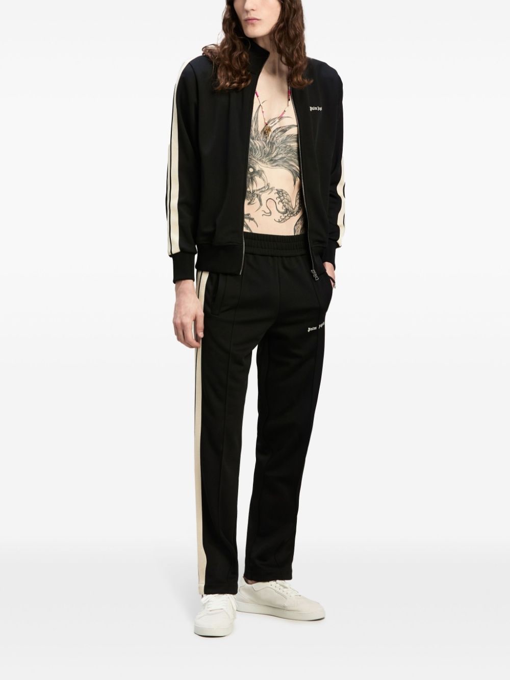 PALM ANGELS Palm Angels Logo-Embroidered Zip-Up Track Jacket