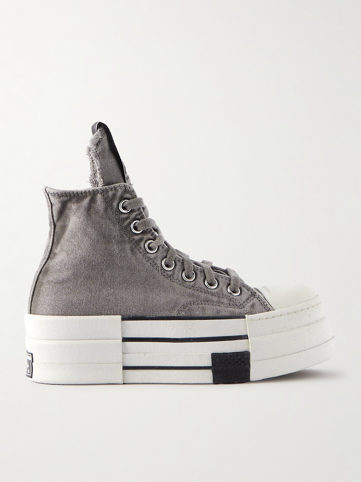 Rick Owens Converse Dbl Drkstar Chuck 70 Canvas Platform Sneakers