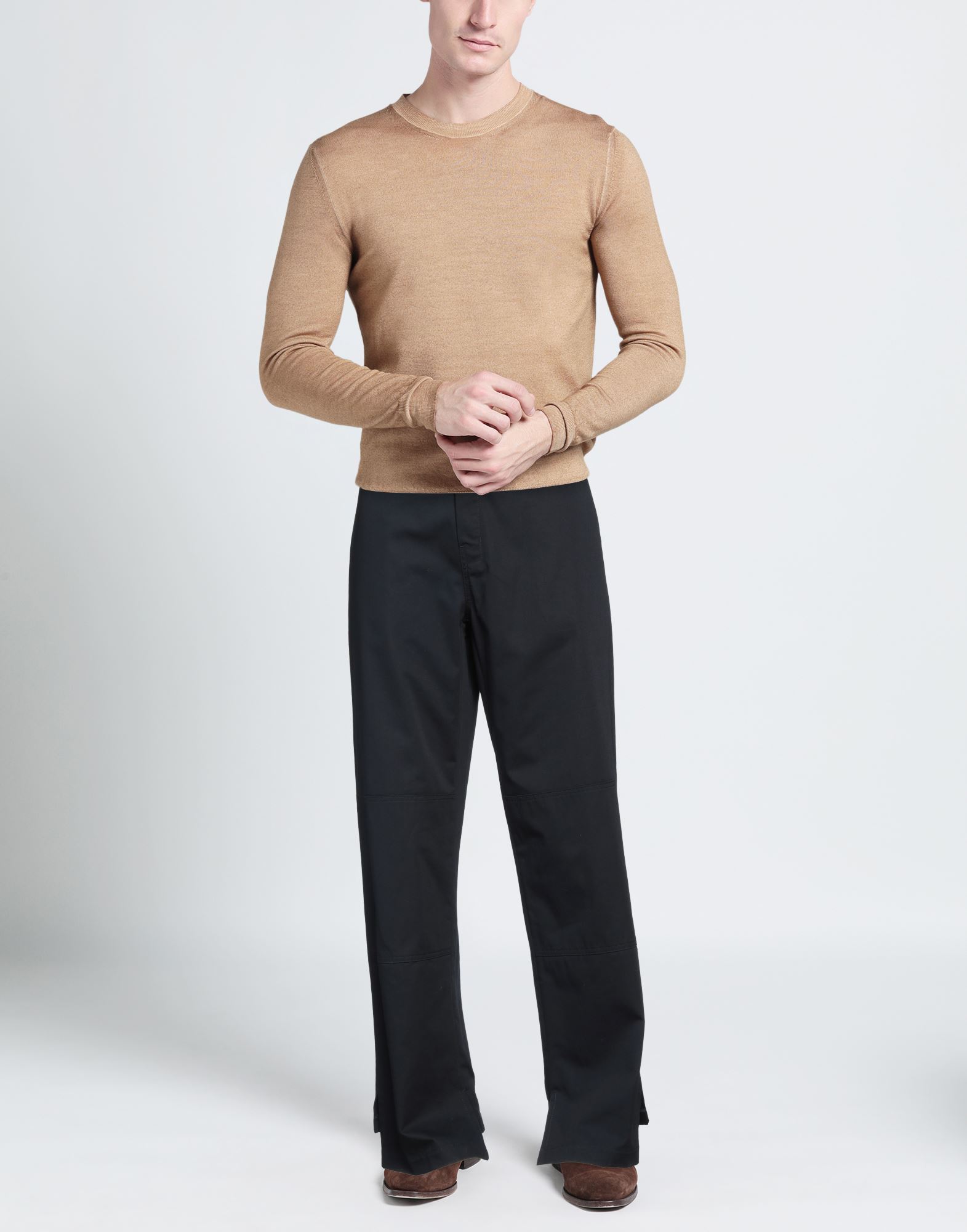 PALM ANGELS PALM ANGELS Midnight Blue Twill Straight Leg Pants