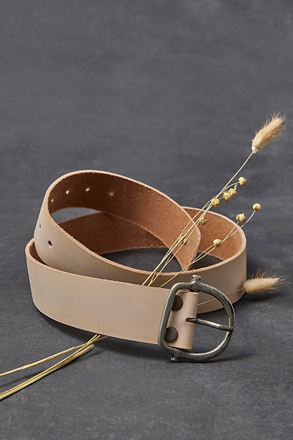 Free People We The Free Birch Leather Belt In Banana Cream  display picture 3