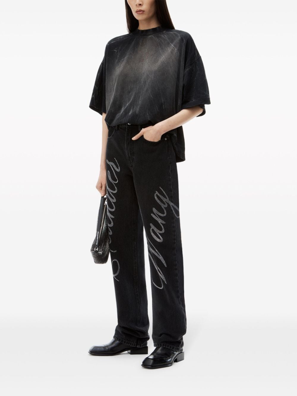 ALEXANDER WANG Alexander Wang EZ Logo-Embellished Jeans
