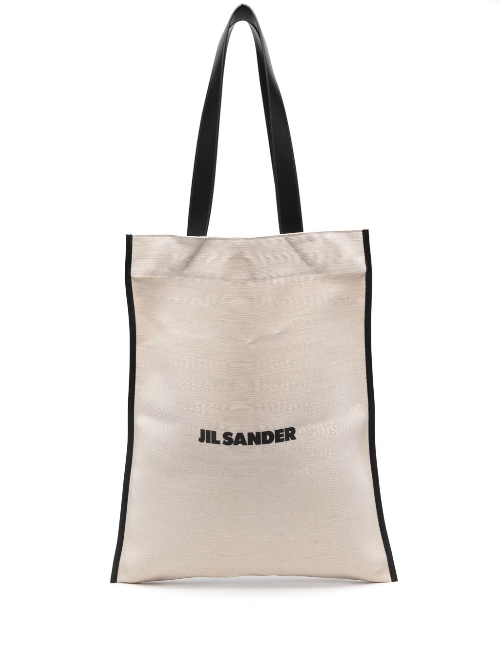 JIL SANDER Jil Sander Flat Embroidered-Logo Tote Bag
