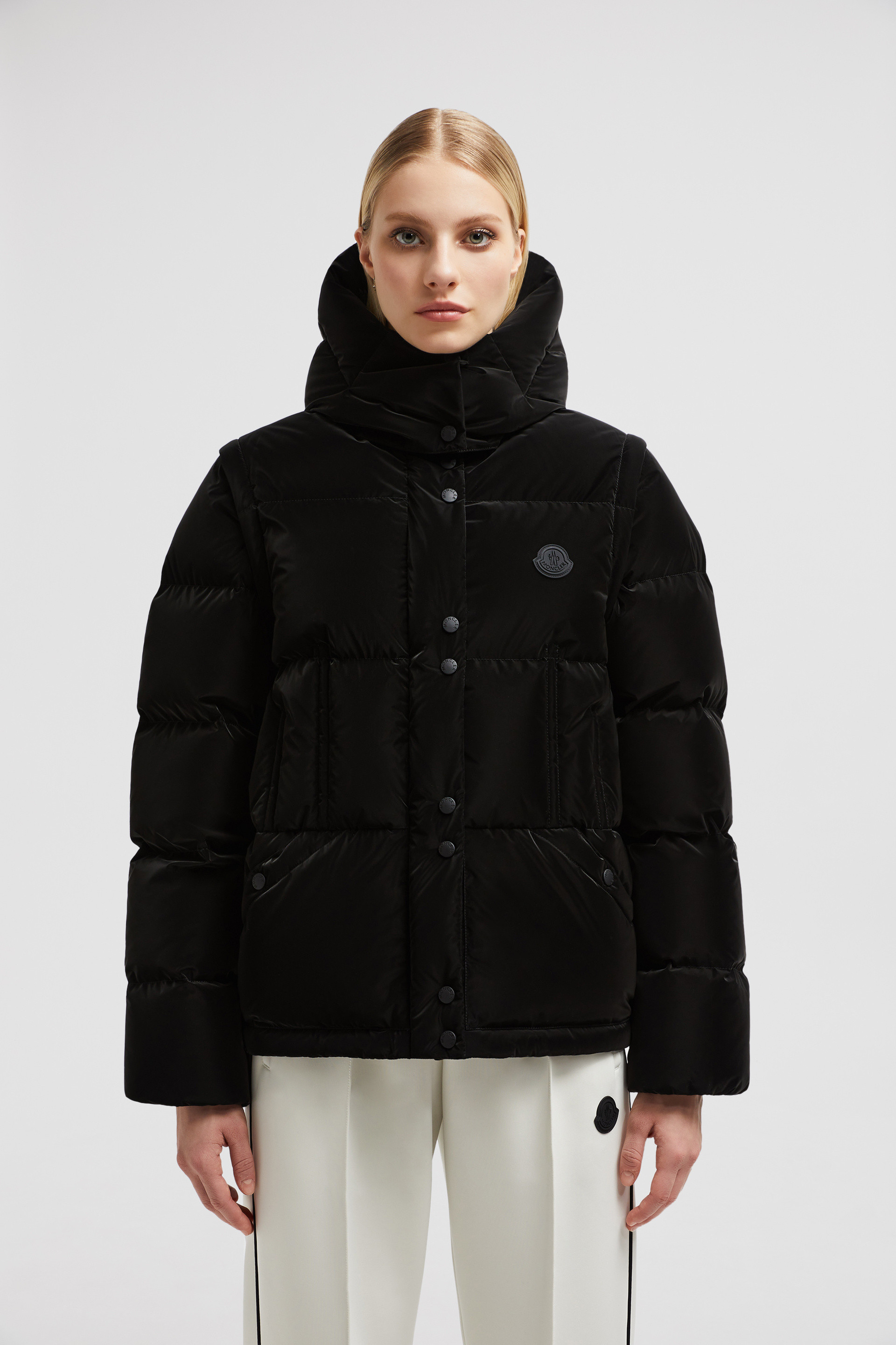 Moncler Allymes 2-In-1 Hooded Short Down Jacket - Black