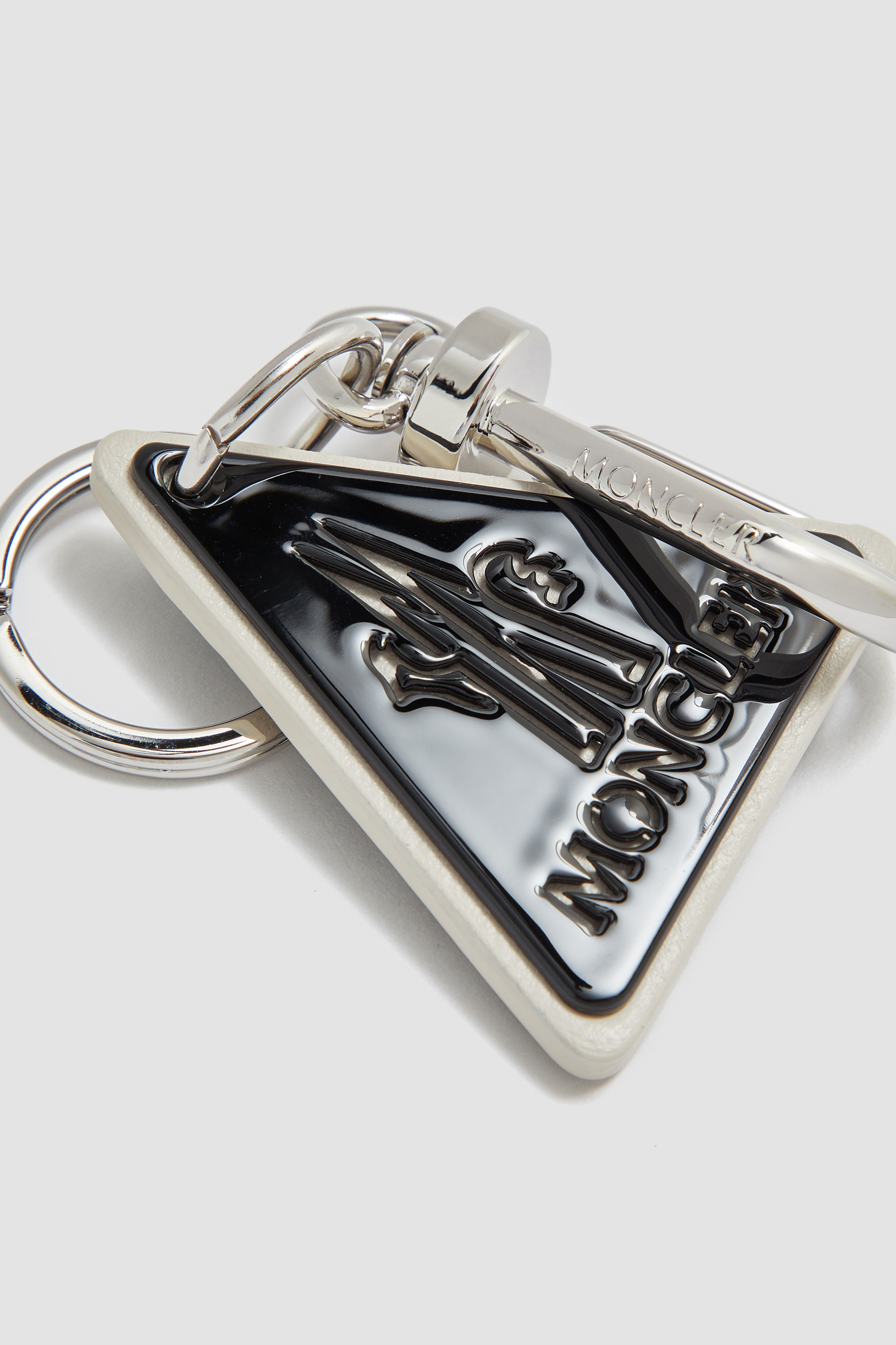 Moncler Logo Leather Key Ring - Green | Editorialist