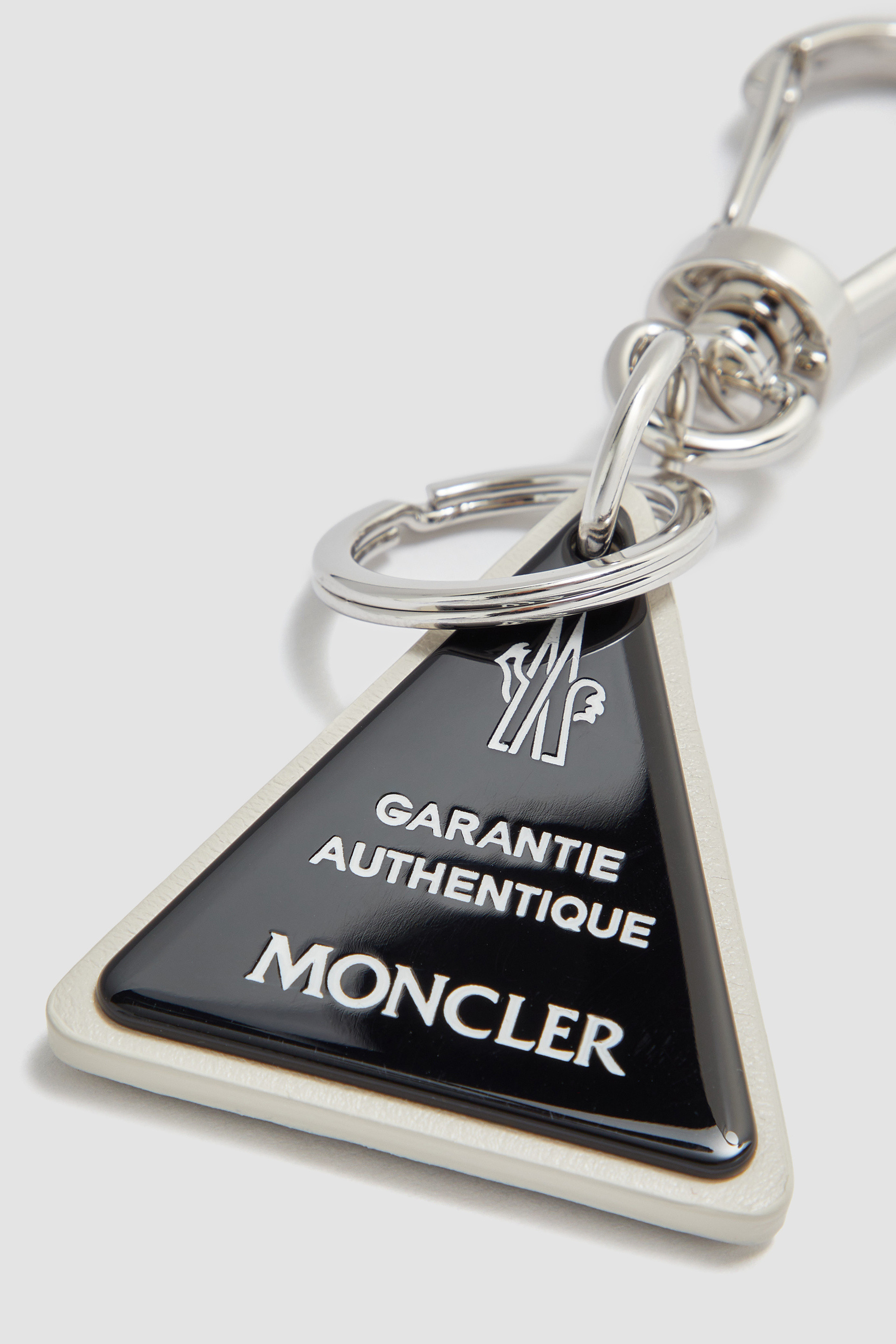 Moncler Logo Leather Key Ring - Green | Editorialist