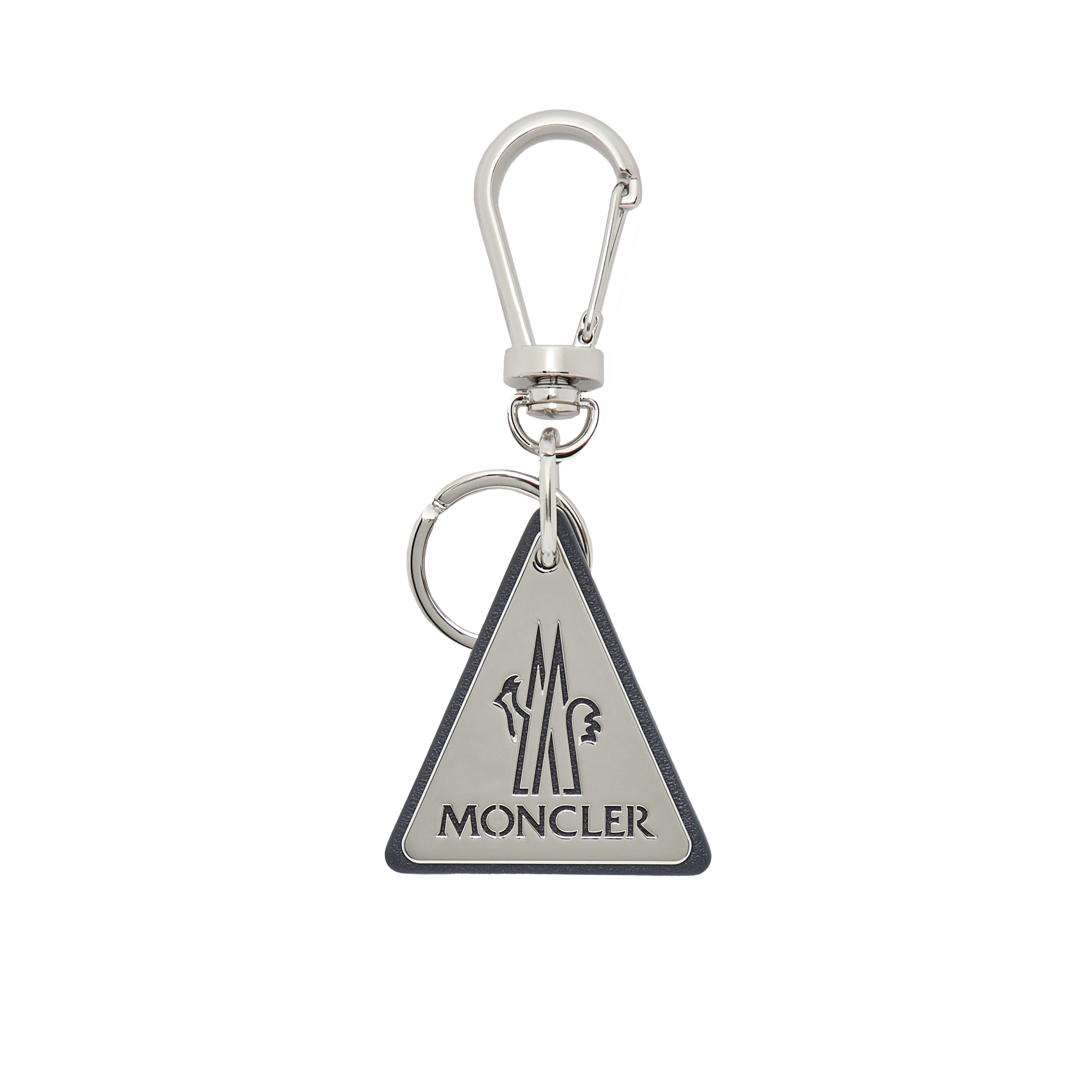 Moncler Logo Leather Key Ring - Green | Editorialist
