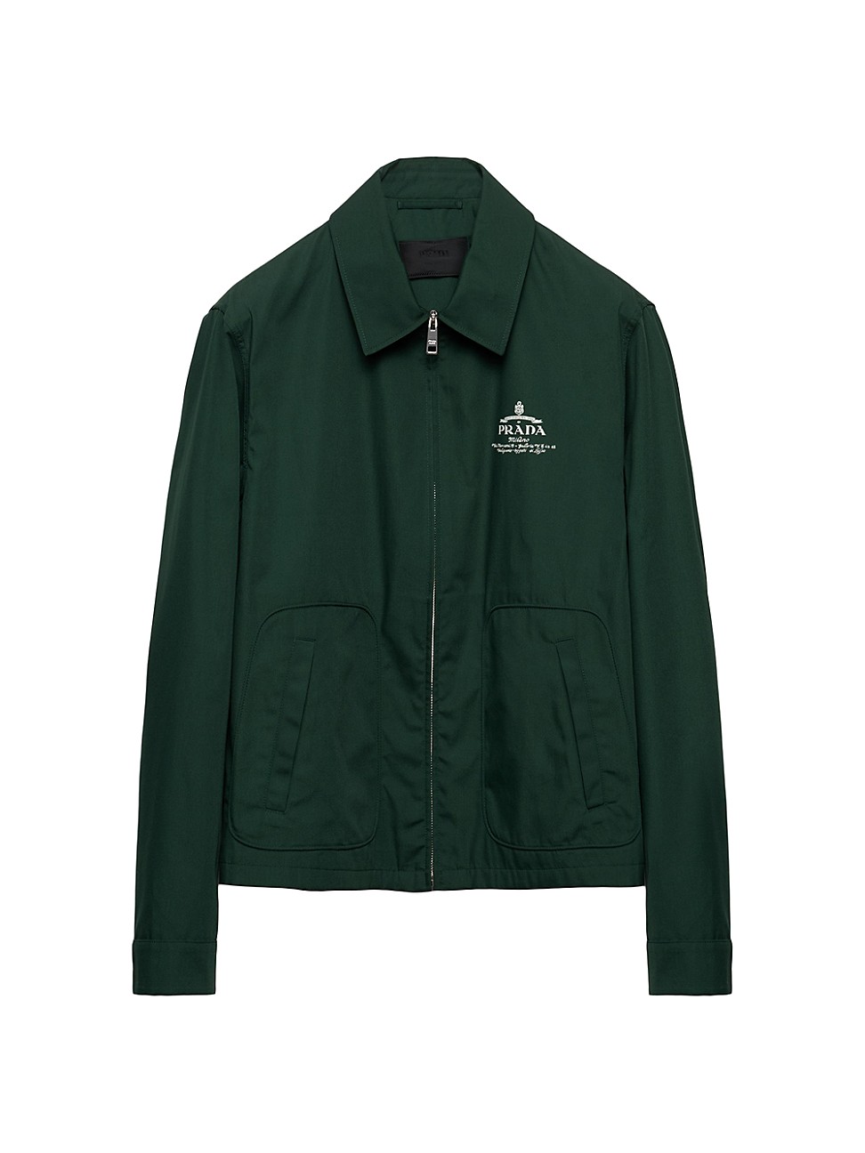 Prada Cotton-Blend Blouson Jacket - Billiard Green | Editorialist