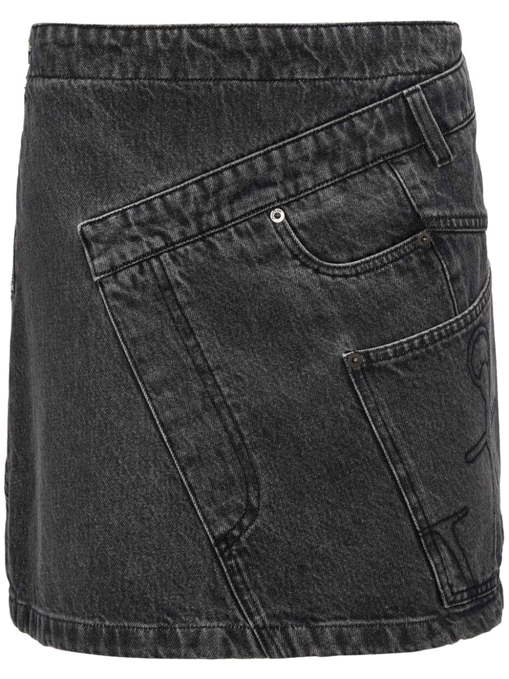JW ANDERSON JW Anderson Twisted Denim Mini Skirt