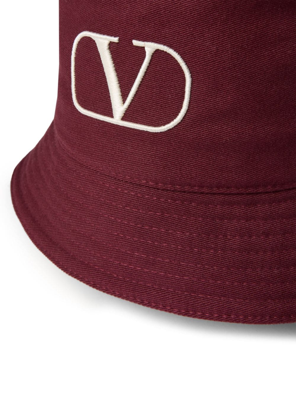 Valentino Garavani Logo-Embroidered Bucket Hat In Red - 40% Off