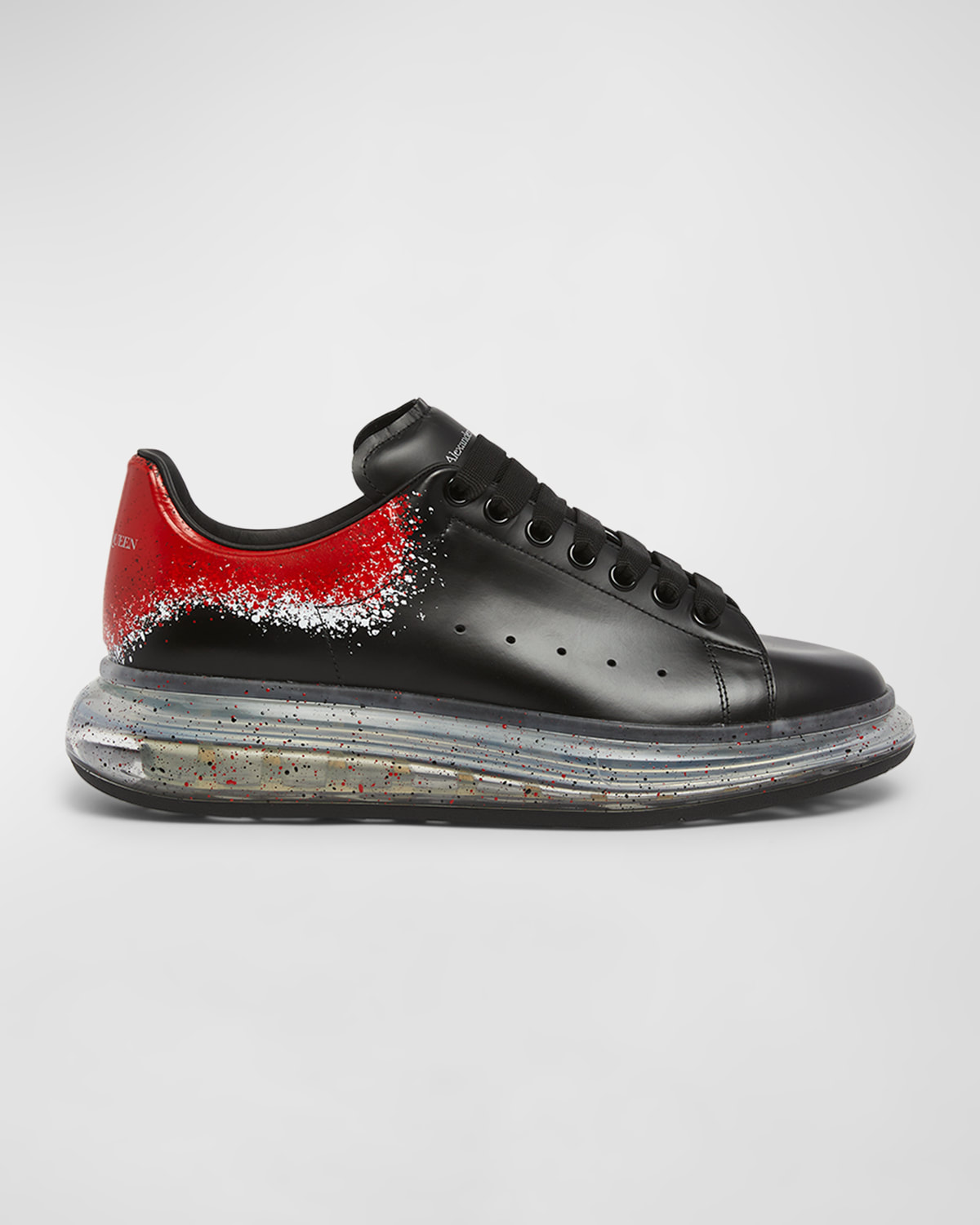 Rare Alexander McQueen Larry Leather Oversized Sneakers \'Black Multi\'  45 D EU ALEXANDER McQUEEN Larry Oversized Sneaker in Black/White | M  main image 3
