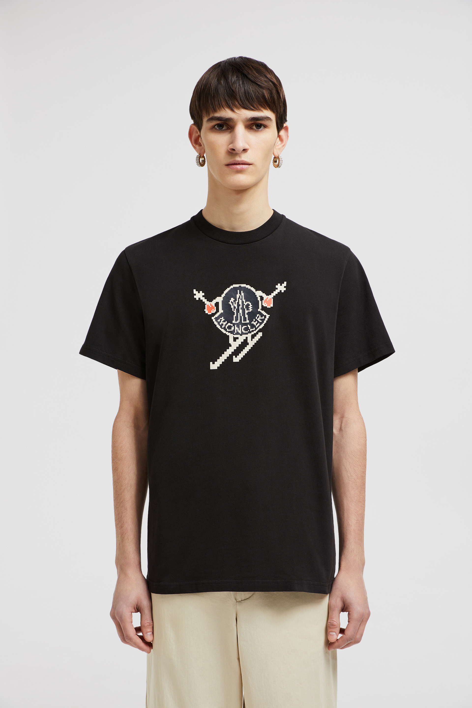 Moncler Ski Logo Cotton T-Shirt - Grey | Editorialist
