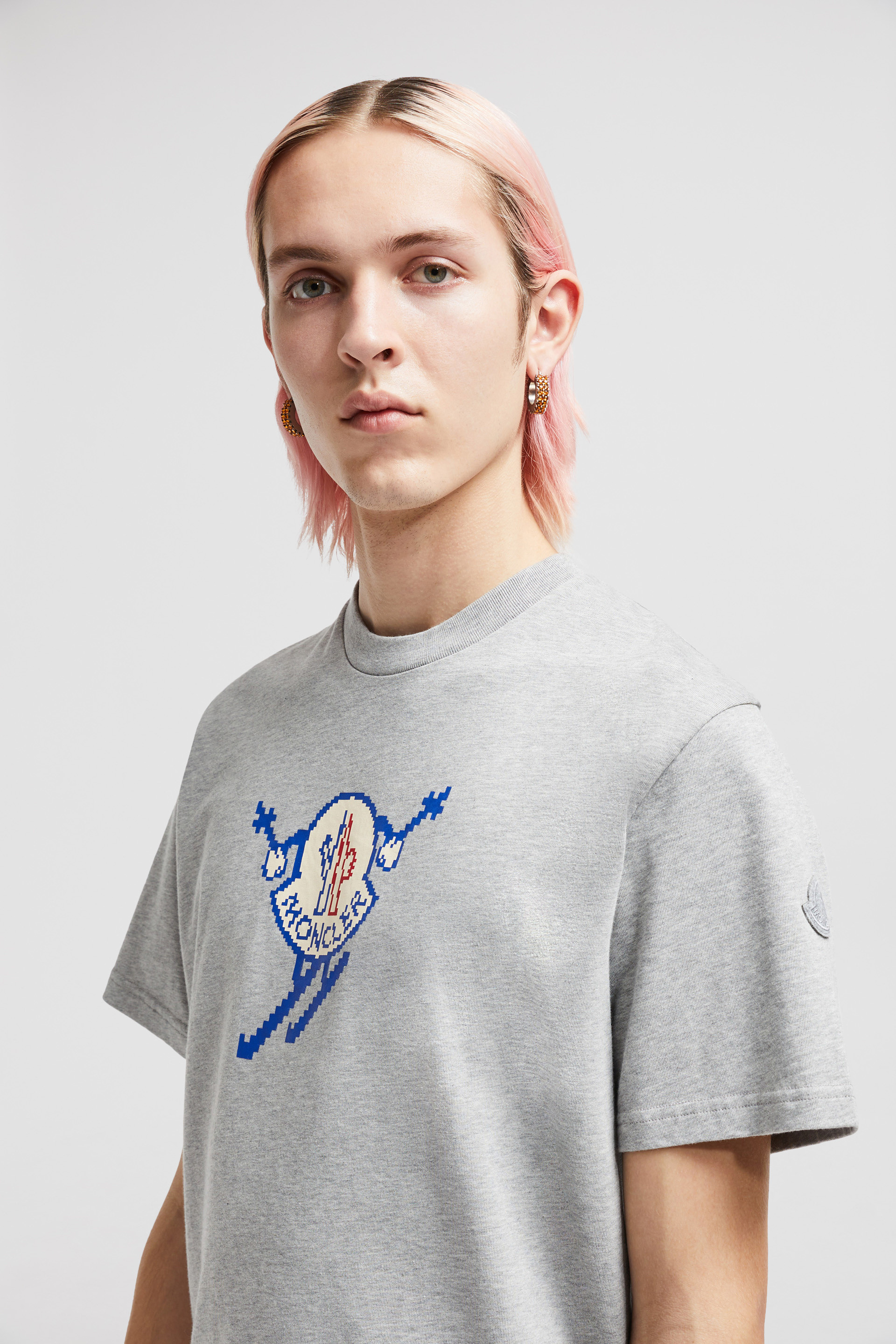 Moncler Ski Logo Cotton T-Shirt - Grey | Editorialist