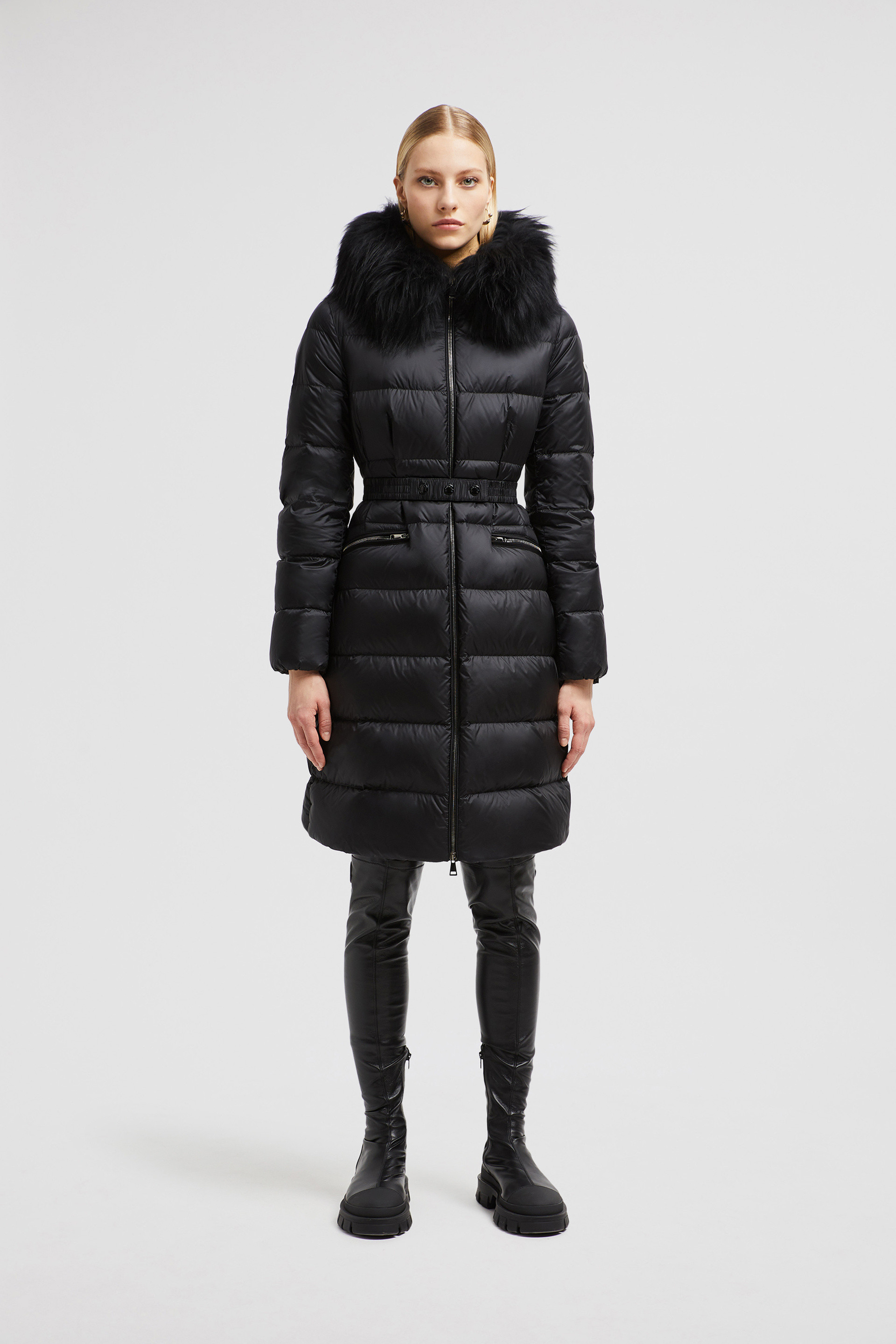 Fur Jacket Moncler Anorak Damen Moncler Boedic Long Down Jacket