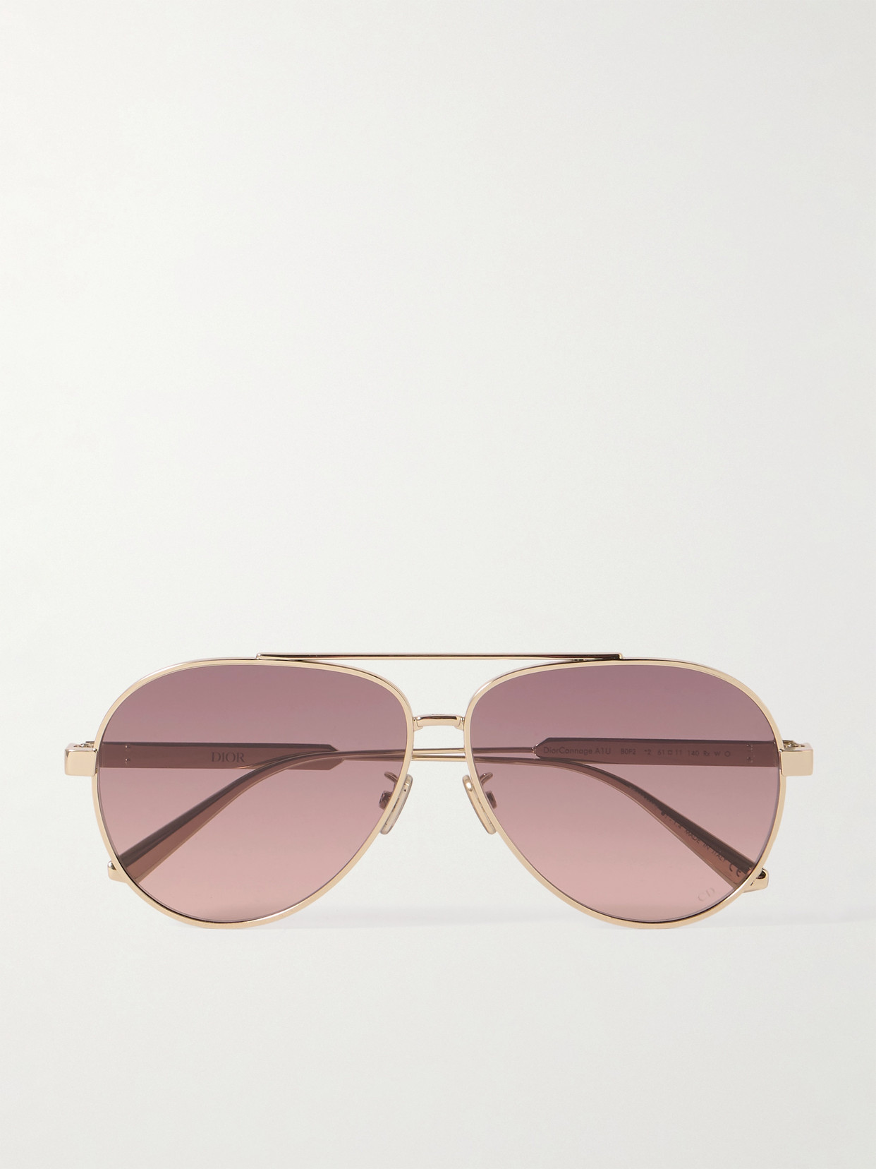 Dior Diorcannage A1u -Tone Aviator-Style Sunglasses - Gold  display picture 1