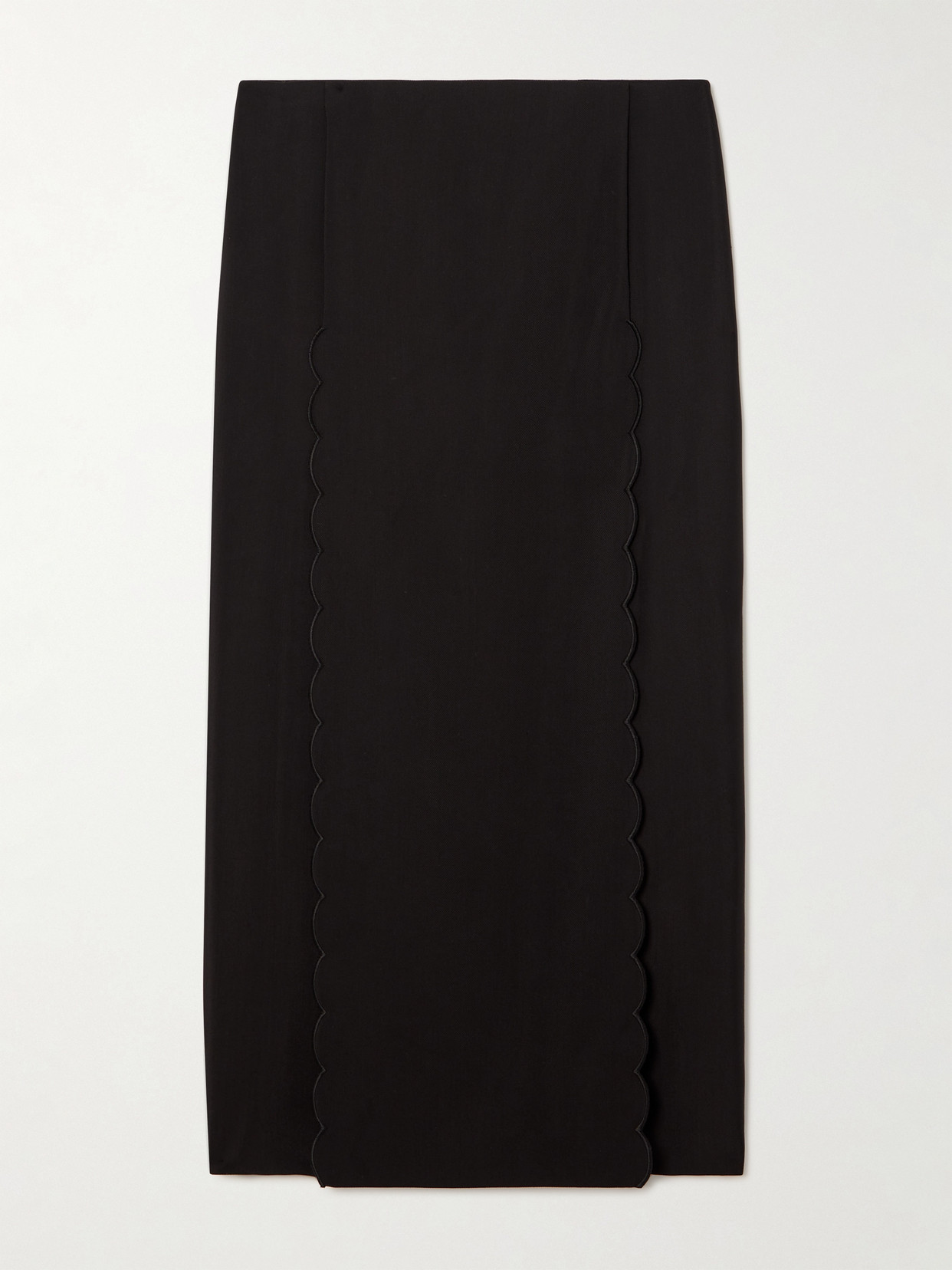 CHLOÉ Scalloped Twill Midi Skirt