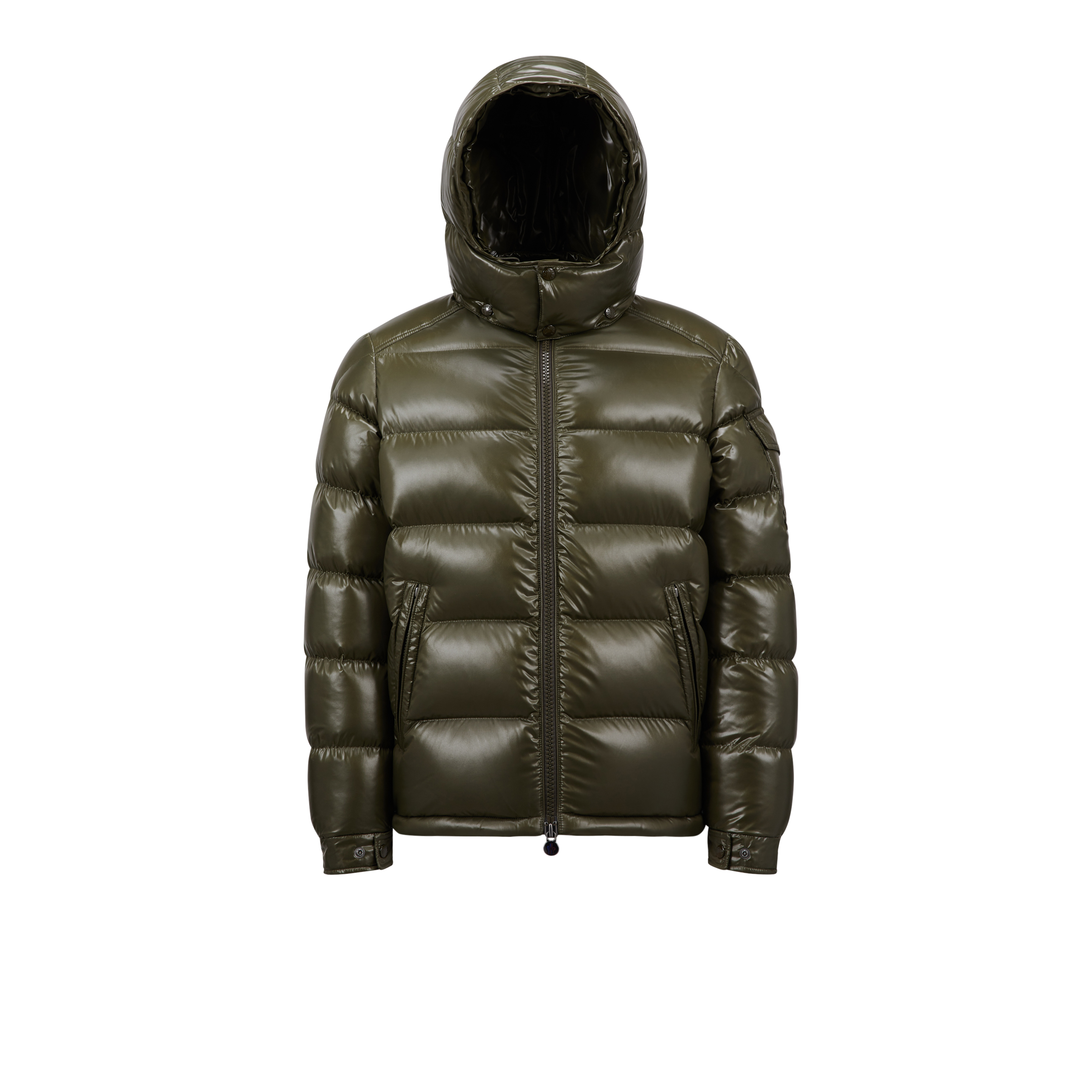 Moncler Maya Hooded Down Jacket - Green | Editorialist