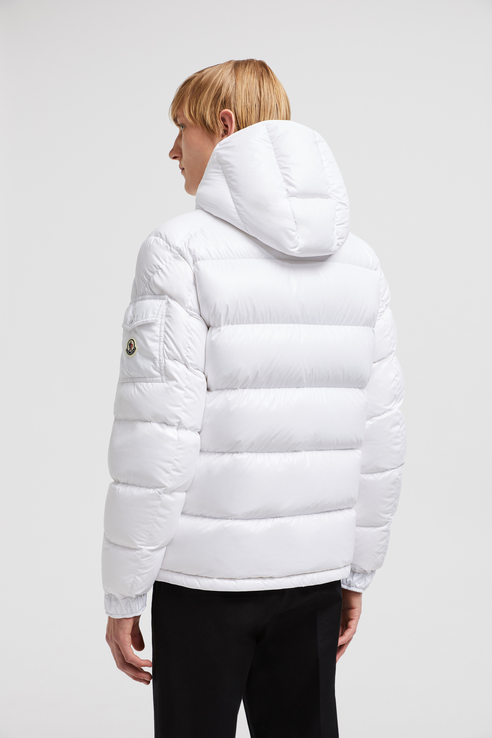 Moncler Maya Hooded Down Jacket - White | Editorialist