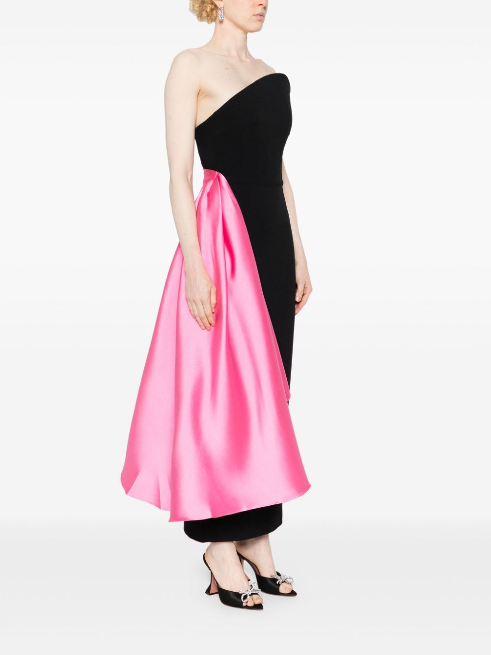solace london pink and black dress The Kinsley Maxi Dress in Soft Pink and Black Solace London