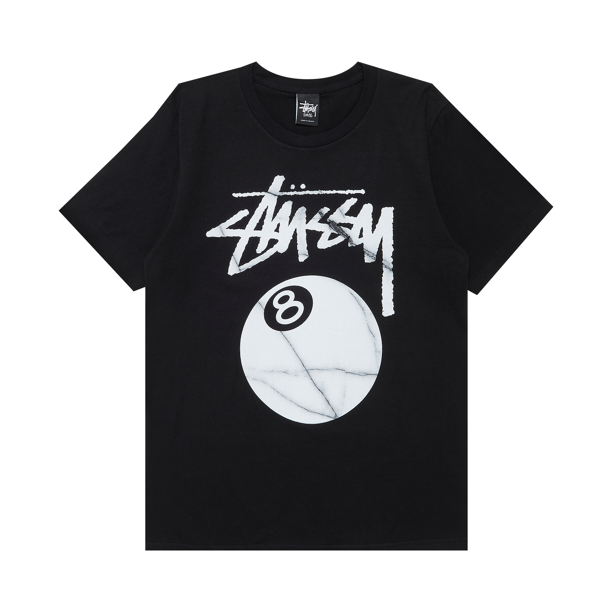 StüSsy 8 Ball Marble Tee - Black | Editorialist