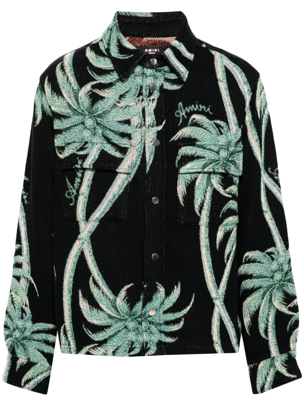 AMIRI twisted palms tapestry overshirt