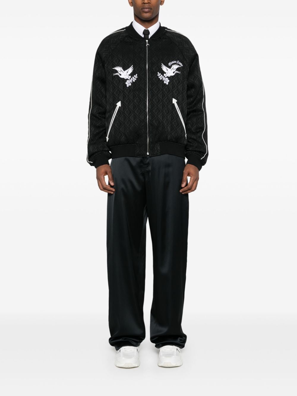 MARINE SERRE Marine Serre Moon Diamant Jacquard Bomber Jacket
