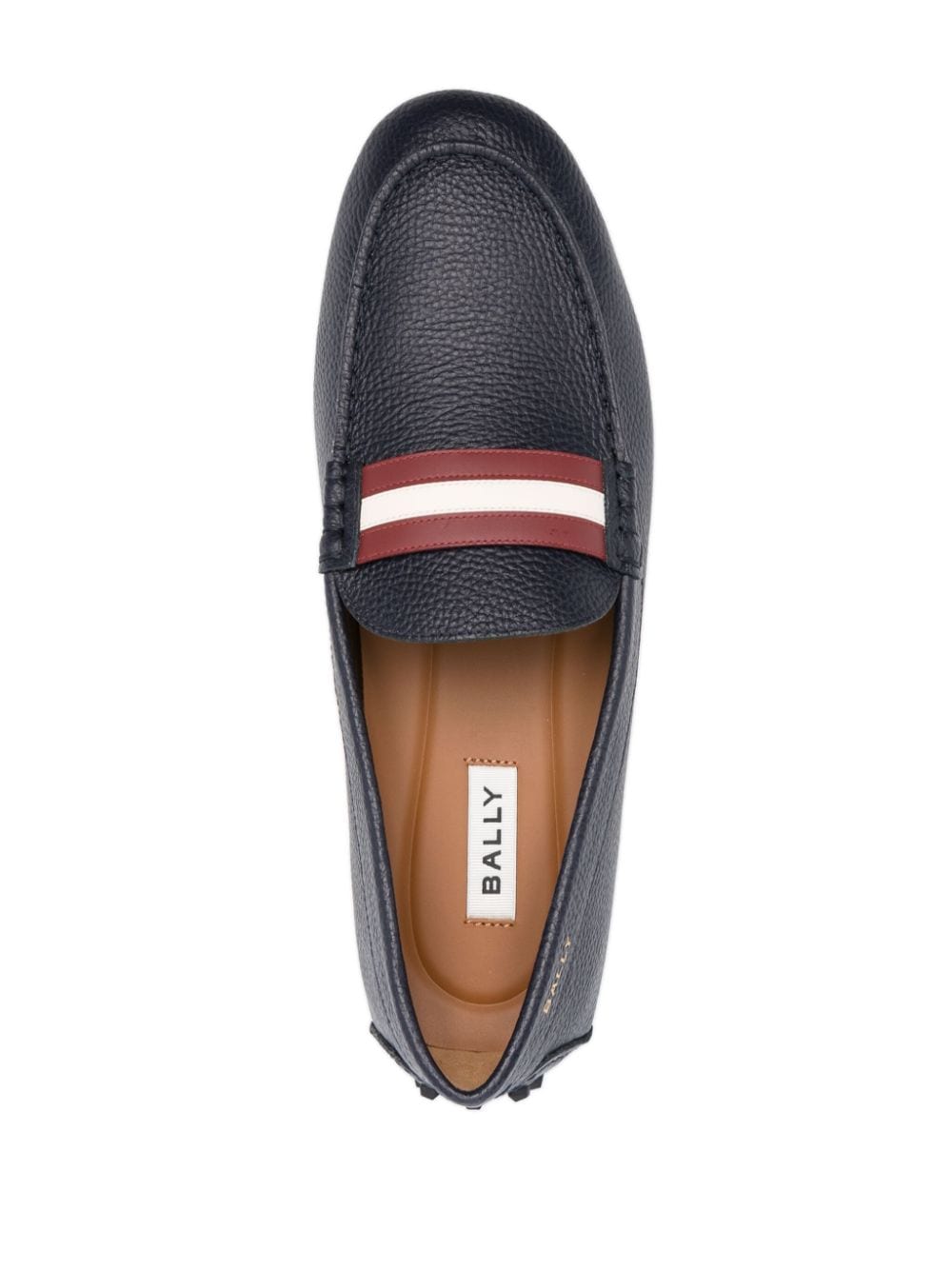 Bally Striped Leather Loafers - Blue - 25% Off | Editorialist display picture 3